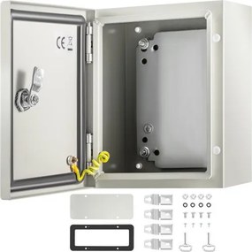 NEMA ocelová skříň, 25,4 × 20,3 × 15,2 cm NEMA 4X ocelová elektrická skříň