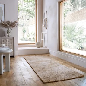 Béžový ručně tkaný vlněný běhoun 80x230 cm Harris Boucle – Flair Rugs