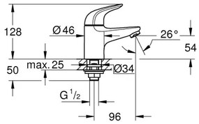 GROHE 20617001 - Stojánkový ventil SWIFT velikost XS lesklý chrom
