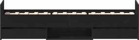 Rám postele s čelo Černý dub 193 x 78 x 50 cm Kompozitní dřevo 3329308
