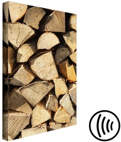 Obraz Krása dřeva (1-dílný) svislý - krajina mnoha dílků dřeva