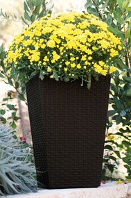 KETER - květináč Rattan Planter M, hnědý