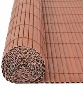 Oboustranný zahradní plot 110 x 500 cm hnědý 317164