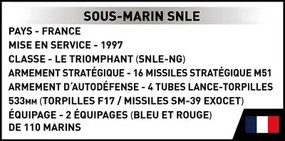 COBI 4859 Francouzská strategická ponorka SNLE / Stavebnice / 1:300 /