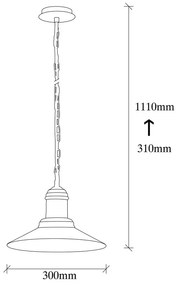 Závěsné svítidlo v bronzové barvě s kovovým stínidlem ø 30 cm Sivani – Opviq lights