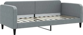 Válenda s přistýlkou a zásuvkami světle šedá 90 x 200 cm textil 3196870