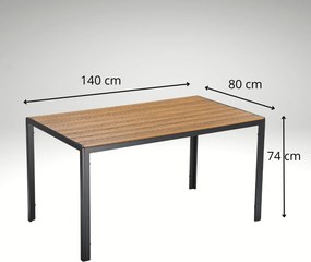 Vikio Zahradní set 140x80 pro 4 osoby skládací židle V134-P2 přírodní