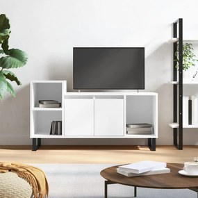 TV skříňka bílá s vysokým leskem 100x35x55 cm kompozitní dřevo - Default Title