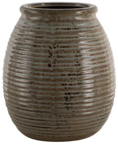 Hnědý antik keramický květináč Bao - Ø 21*24 cm