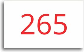 ACCEPT Číslo na dveře - typ 09 (50x30mm) - bílá tabulka - barevný tisk