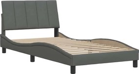 Rám postele bez matrace Hanko tmavě šedá 100 x 200 cm textil 3310371