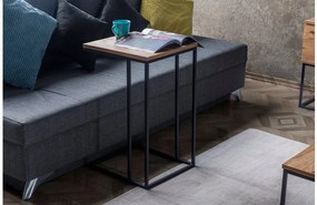 Odkládací stolek ve tvaru C v barvě černá / borovice Milwaukee