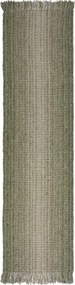 Behúň Mottle Jute Ombre Green, 60x230, zelená, chodba / predsieň, Flair Rugs