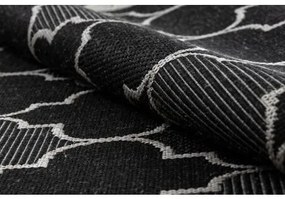 Dywany Luszczow Kusový koberec SIZAL FLOORLUX 20607 Maroko, Jetel, Mříž, černý, stříbrný Rozměr koberce: 60 x 110 cm