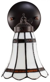 Nástěnná lampa Tiffany s bílým stínidlem BrownLine – 17x12x23 cm