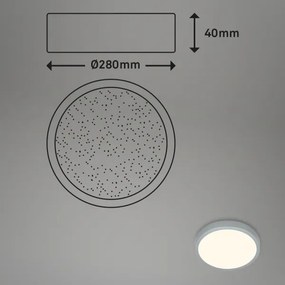 Briloner 3701-014 - LED Stmívatelné stropní svítidlo RUNA LED/18W/230V + DO