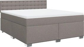 Box spring postel s matrací taupe 180x200 cm textil 3288285