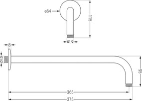 Mexen Kai DR70 podomítková vanová a sprchová souprava s dešťovou sprchou 30 cm, černá, 77602DR7030-70