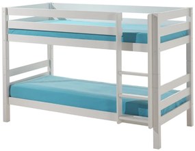 OnaDnes -20% Bílá borovicová dvoupatrová postel Vipack Pino 90 x 200 cm