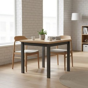 Jídelní stůl Adam 90 x 65 cm, dub artisan / černá