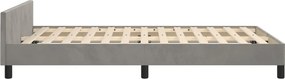 Rám postele bez matrací světle šedá 120x190 cm samet 3270578
