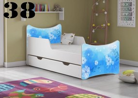 Plastiko Dětská postel se šuplíky Květiny - 38 - 140x70