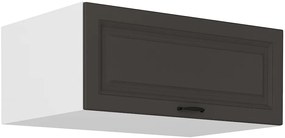 Kuchyňská skříňka Stilo 80 NAGU-36 1F korpus bílá, dvířka šedá