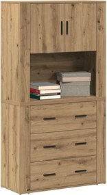Vysoký bufet Artisanový dub 80 x 33 x 150 cm Kompozitní dřevo 3334344
