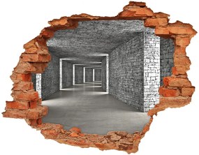 Wallmuralia Díra 3D fototapeta nálepka Tunel z cihly 90x70 cm