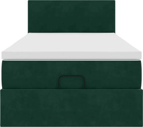 Osmanský rám postele s matrací tmavě šedá 80x200cm samet 3311666