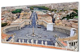 Obraz na skle Rome Vatican square panorama 100x50 cm