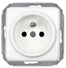 Elhard Hranatá keramická zásuvka, bílá KV2100W