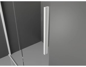 Mexen Velar L, sprchový kout s posuvnými dveřmi 100 x 100 cm, 8mm sklo námraza, bílá matná, 871-100-100-33-20