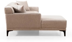 Designová rohová sedačka Dellyn 250 cm bílá - levá
