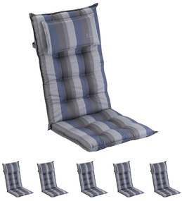 Sylt, čalouněná podložka, podložka na židli, podložka na výše polohovací křeslo, polštář, polyester, 50 × 120 × 9 cm, 6 x sedák