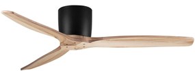 LED černo-dřevěné designové stropní svítidlo Ninemia s dálkovým ovládáním