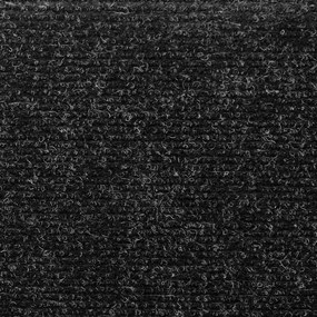 Schodové rohože samolepicí 30 ks 65 x 21 x 4 cm černé s obdélníkovým okrajem 3365693