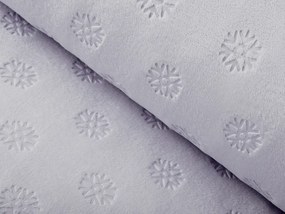 Biante Dětská oboustranná deka Mikroplyš/Polar MIP-010 Sněhové vločky - světle šedá 75x100 cm