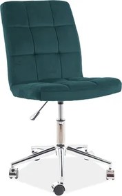 Nábytkáři ORFA Q-020 - VELVET - kancelářská židle - látka tmavě zelená Bluvel 78 ,Nosnost 100kg(OBRQ020VZ=1balík) (S) (K150)