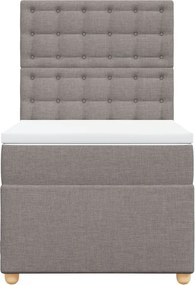 Box spring postel s matrací taupe 80x200 cm textil 3293425