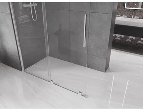 Mexen Velar, posuvné dveře do otvoru typ Walk-In 140 cm, 8mm čiré sklo, chromová, 871-140-000-03-01