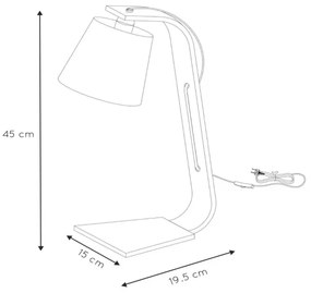 Lucide 06502/81/31 - Stolní lampa NORDIC 1xE14/40W/230V bílá