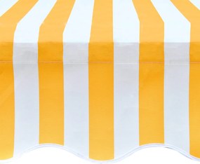 Náhradní plachta na markýzu oranžovo-bílá 350 x 250 cm polyesterová 143705