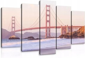 Obraz 100x60 Most Golden Gate San Francisco oceán pláž krajina cestování