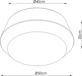 Bílé papírové stropní svítidlo ø 50 cm TOP – Thoro