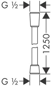 Hansgrohe Isiflex sprchová hadice 125 cm, mátná bílá 28272700
