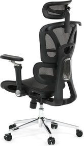 Kancelářská ergonomická židle PORTE — síťovina, černá