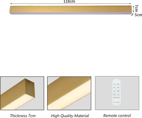 Brilagi - LED Stmív. stropní svítidlo SLEEKLINE LED/40W/230V Wi-Fi Tuya zlatá+DO