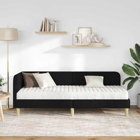 Rohový rám postele Černý 80 x 200 cm textil 3394103