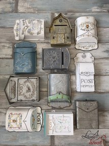 Šedá retro poštovní schránka Mail - 26*10*31 cm